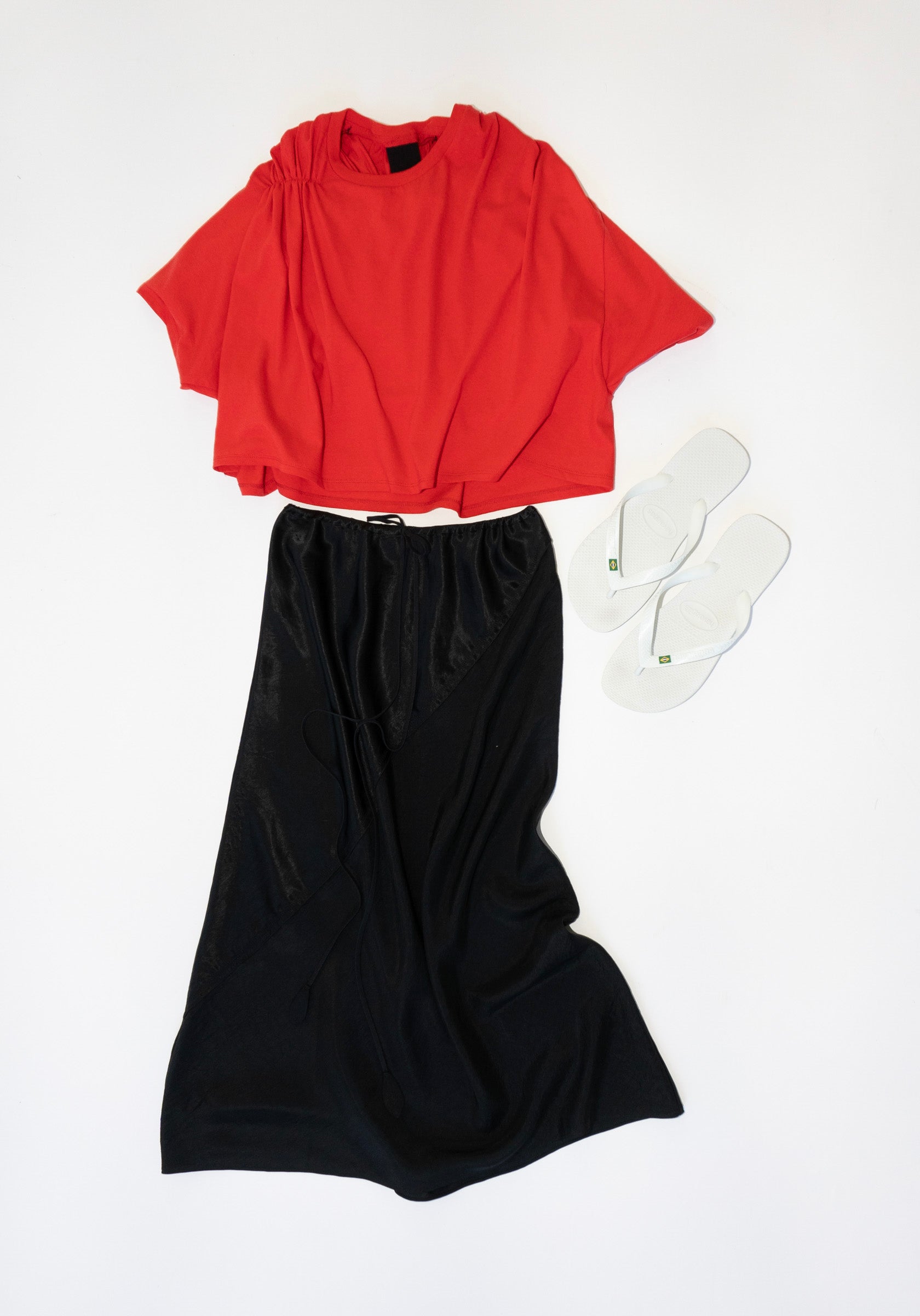 Washed Acetate Combo Bias Skirt in Black – VESTIGE