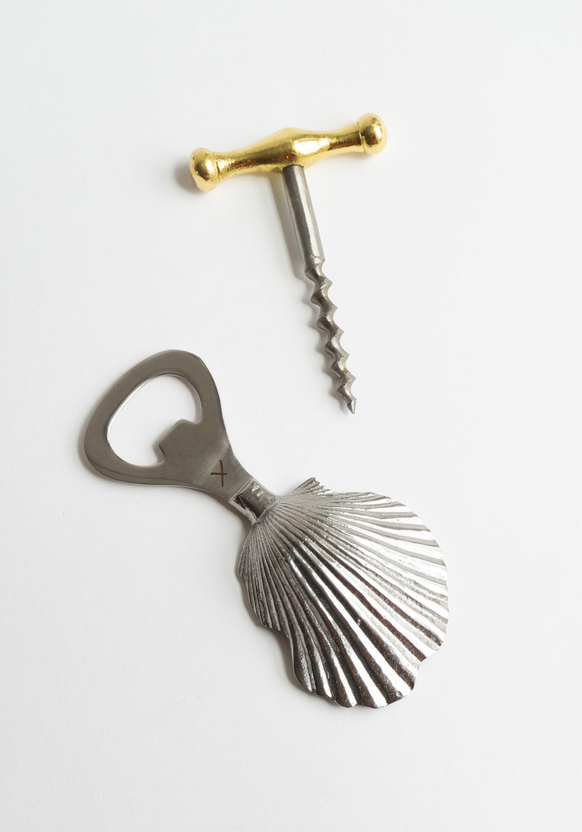 Shelton Metal Shell Bottle Opener in Silver – VESTIGE
