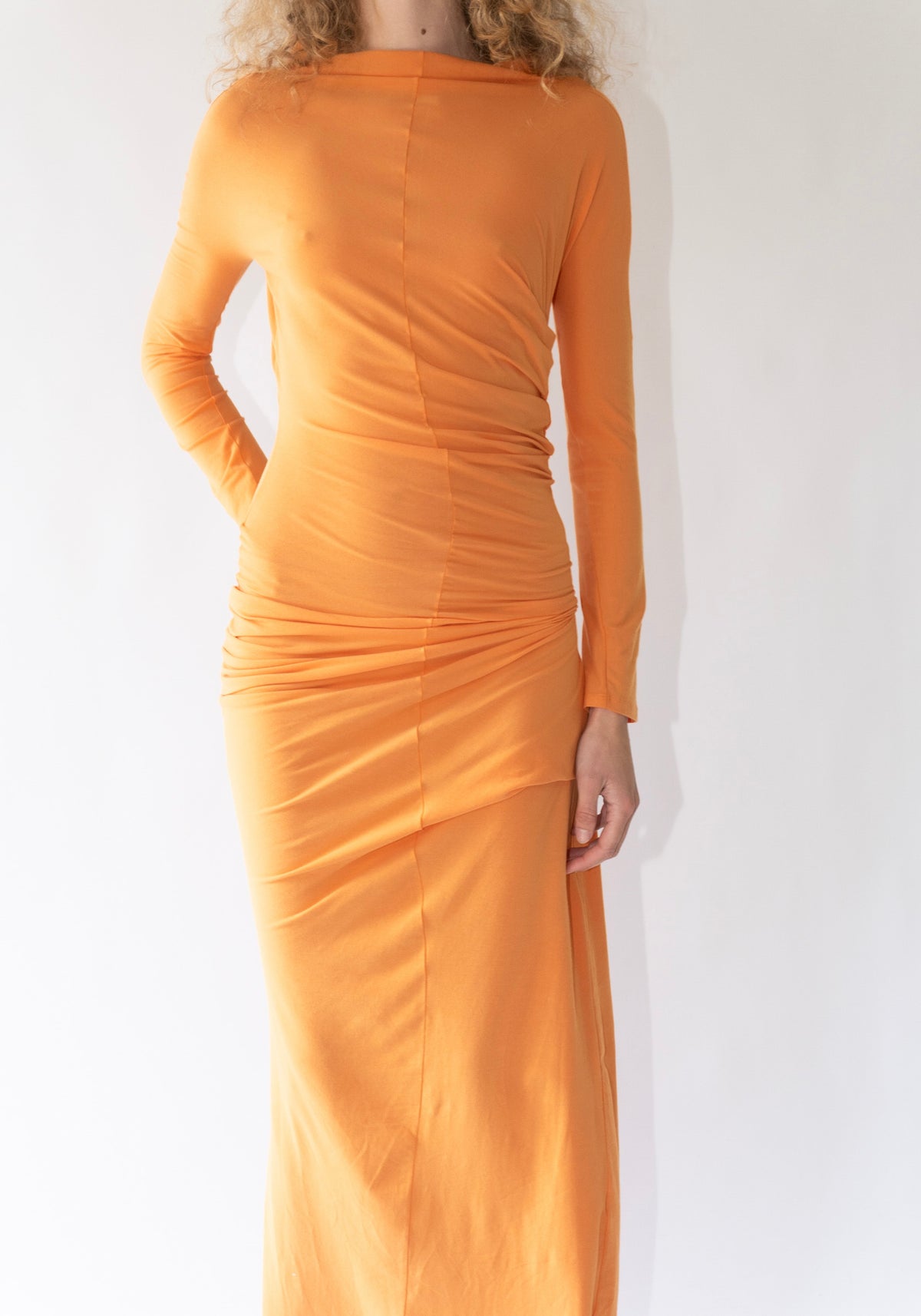 Colleen Allen Twist Dress in Flaming June – VESTIGE